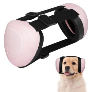 bergwerk dog ear muffs for dog hearing protection,29db nrr dog earmuffs for noise protection (pink, medium)