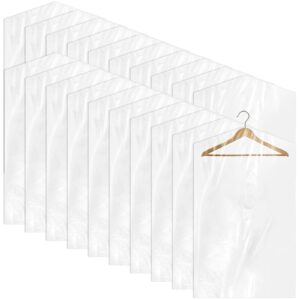 50 pack plastic garment bags roll, 60x90 cm dry cleaner bags plastic clear, dust-proof plastic garment bags for dry cleaner, home storage, travel, moving