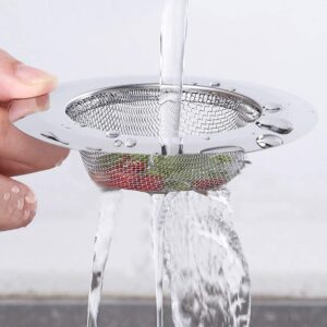 Generic 2 Pack Kitchen Sink Strainer, Stainless Steel Mesh Drainage Strainer, 7.5cm Drainage Strainer, Bathroom Sink Stopper, Hair Receiver for Kitchen Sink, Bathroom, Washbasin