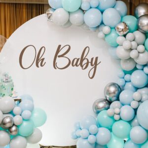 Oh Baby Decal Sign for Backdrop Large Baby in Bloom Baby Shower Party Wall Sticker Balloon Arch Letters Decorations Boy Girl Neutral Gender Reveal Decor