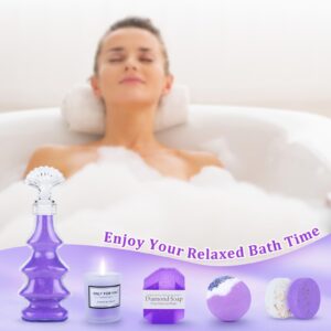 Gifts for Women, 15PCS Self Care Gifts for Women, Purple Relaxing Care Package, Unique Mothers Day Gifts Idea for Mom Her, Best Friend Gifts for Women