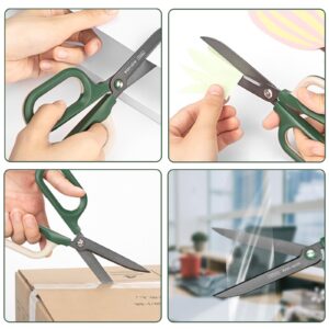 Deli Scissors, Titanium Non-Stick Scissor, Stainless Steel All Purpose Scissors for DIY Art and Craft in Office, School and Home (Green)