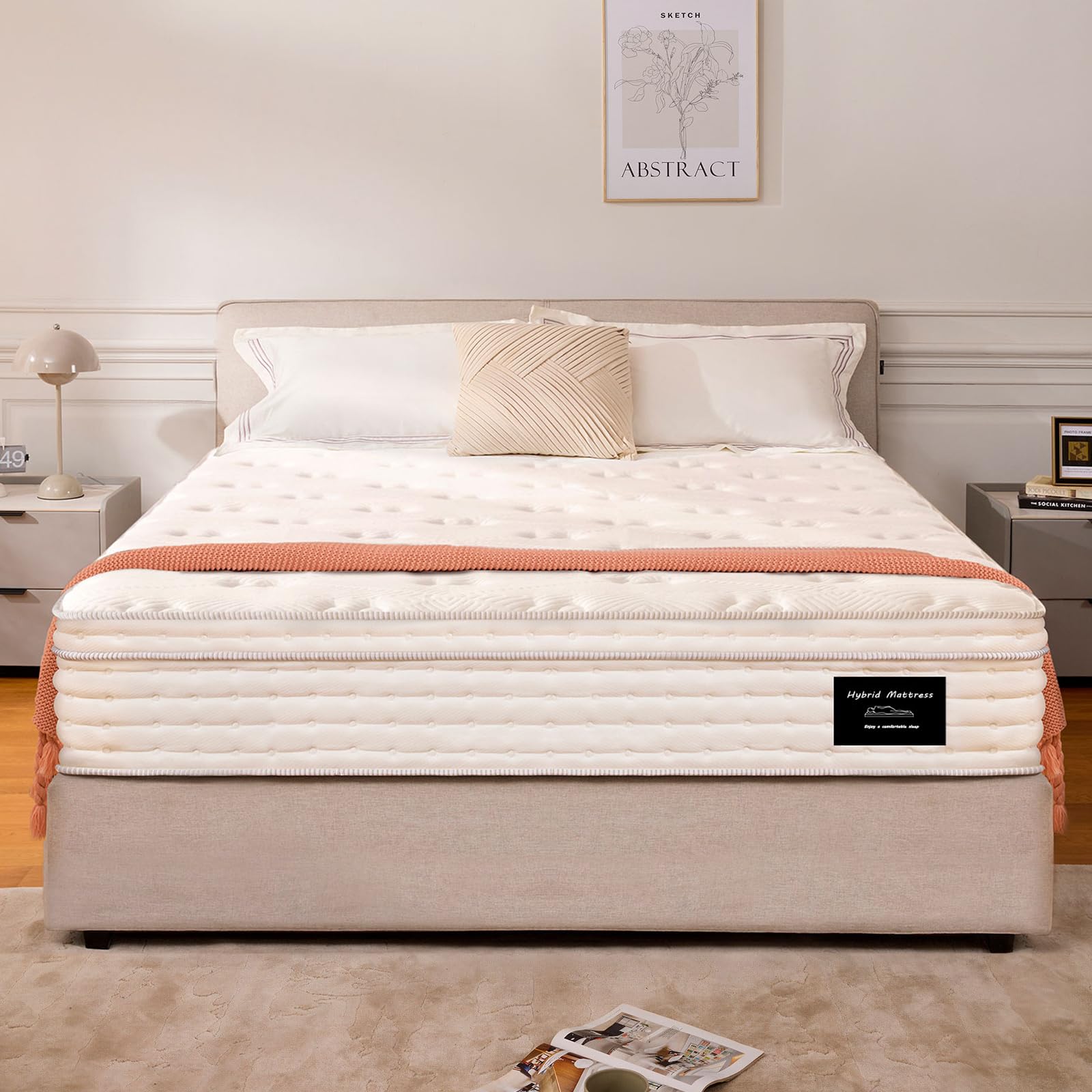 UniPon Twin Size Mattress, 10 Inch Twin Hybrid Mattress with Gel Memory Foam, Bed Mattress Extra Lumbar Support for Pressure Relief