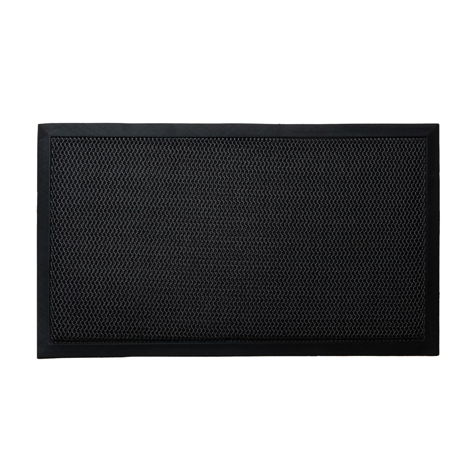 KaBesten Doormat, Anti-Slip Waterproof Door Mat for High Traffic Areas, Black, Snowproof Welcome Mat for Front Door, Outdoor Indoor Entrance, 29.5.17.7