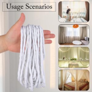 10 Yard Extra Heavy Sausage/Rope Lead Beads Weight Cord Rope Curtain Accessories for Light Weight Sheer Curtain Drapes Fabrics Weighted Tape Cording DIY Fabric Covered, (60g Per Yard)