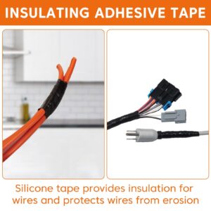 20FT Self-Fusing Silicone Tape Heavy Duty Waterproof Tape for Leaks Silicone Tape Plumbing Leak Repair Electrical Tape Insulation Tape for Heavy Duty Hose Leak, Cable Winding Insulating, Handle Wrap