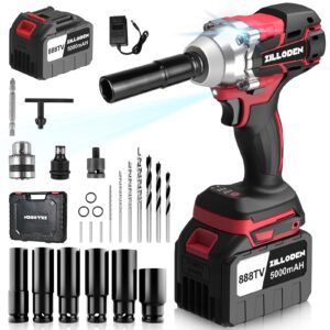 cordless impact wrench, 21v wrench electric, 1/2 impact gun with 4-mode speed, pistola de impacto,screwdrivers and wrench 3-in-1, 331ft-lbs(450n.m) brushless, power impact wrenches for furniture, cars