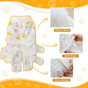 Cat Recovery Suit - Cat Surgery Recovery Suit Breathable Kitten Onesie for Pet Surgical Abdominal Wounds Skin Diseases E-Collar Alternative Wear Soft Cat Surgical Suit (Yellow, S)