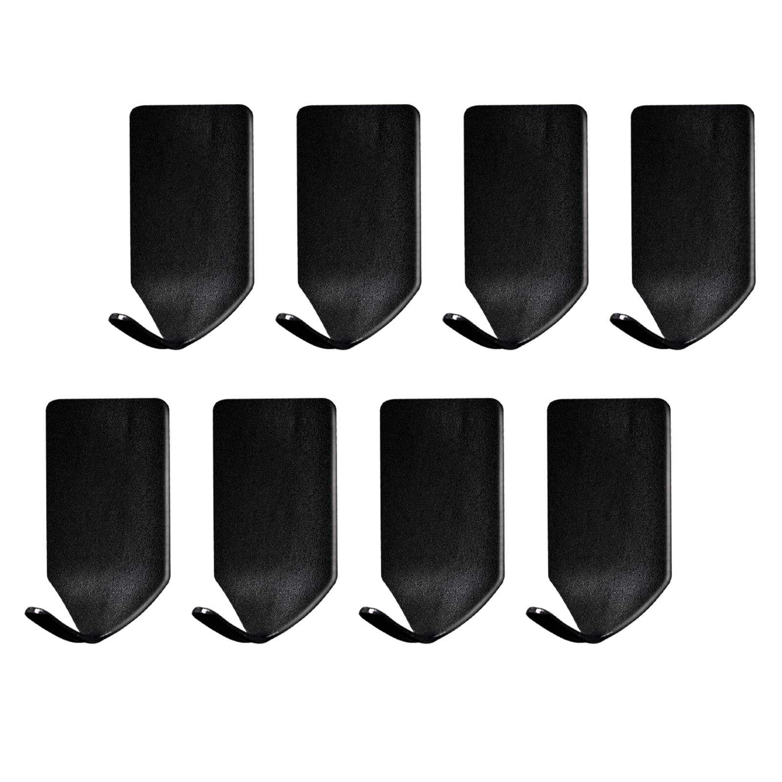 Vicosey Kitchen Adhesive Hooks for Hanging,8 Pack Adhesive Towel Hooks,3m Heavy Duty Stainless Steel Waterproof Hook,Hooks for Walls No Damage(Black)