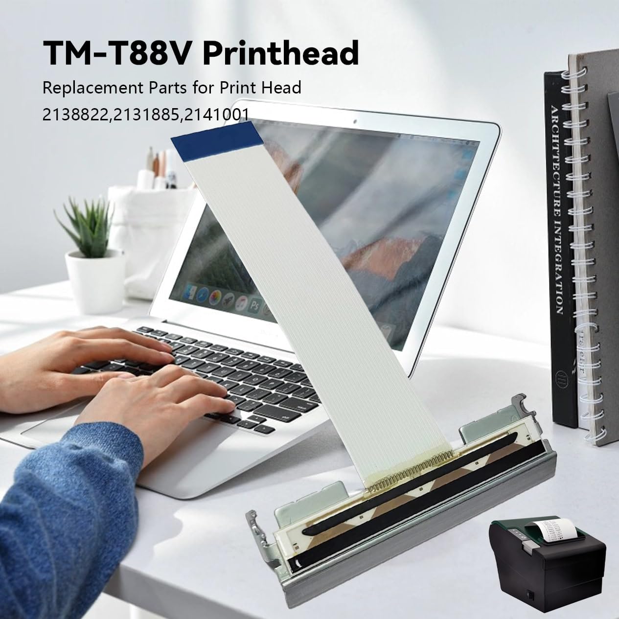 TM-T88V TM-T885 Thermal Label Printer, Replacement Printhead Compatible with EPSON TM-T88V TM-T885 TM-M244A Printer, Compatible with TM-T88V TM-T885 Printer Replace Part 2131885/2141001/2138822