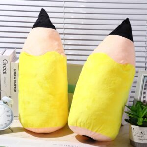 Rotatingpals 2 Pcs 20" Cute Pencil Pillow Classroom Plush Pillows Reading Corner Back to School Cushion Teacher Gift Creative Gifts for Boys Girls Sofa Chair Bedroom Decor Birthday Party Gift