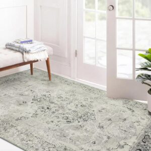 5x7 Area Rugs for Bedroom Washable Rug Low Pile Distressed Floor Carpet for Living Room Kids Room Playroom Kitchen Dining Table Home Office