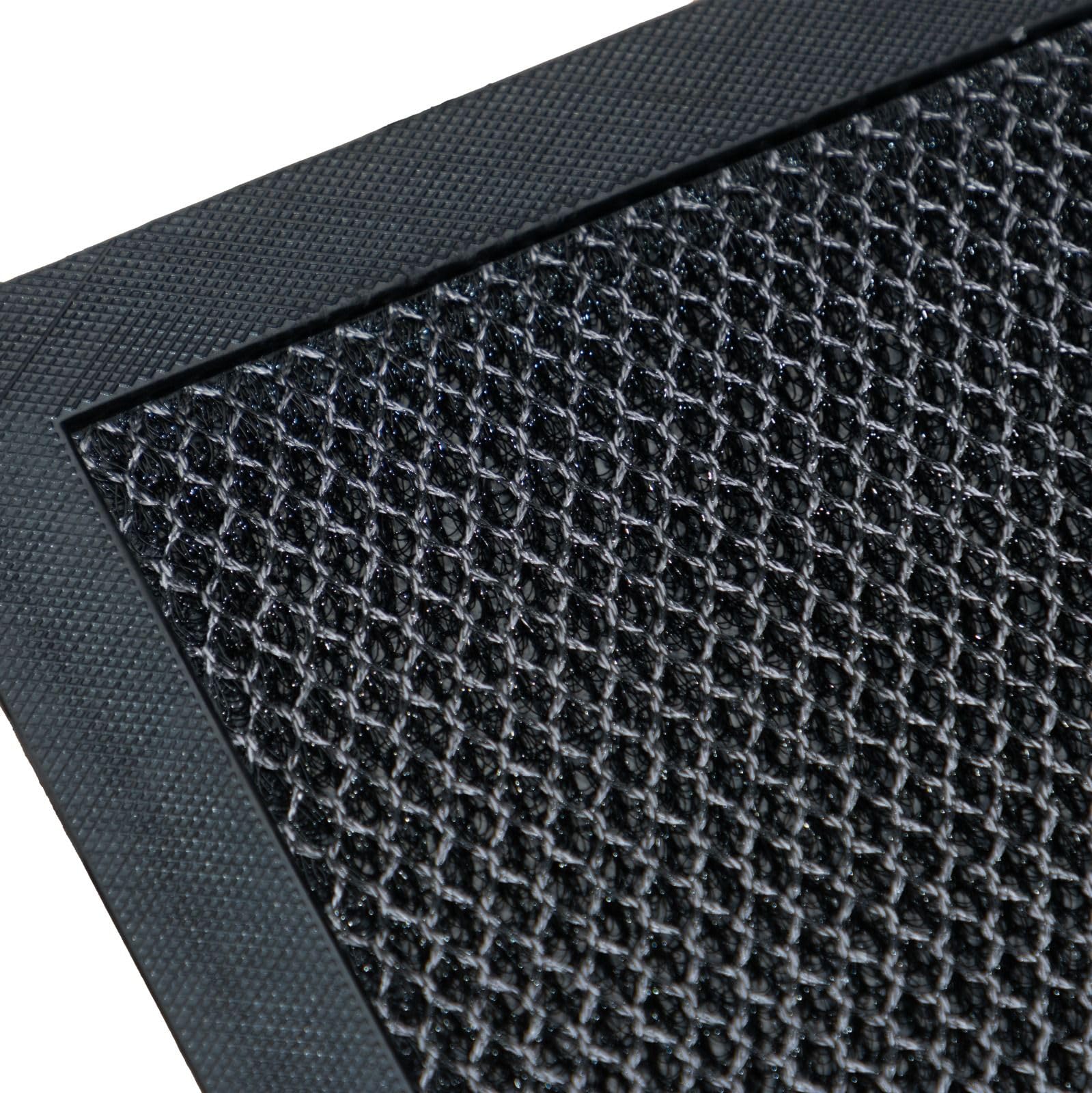 KaBesten Doormat, Anti-Slip Waterproof Door Mat for High Traffic Areas, Black, Snowproof Welcome Mat for Front Door, Outdoor Indoor Entrance, 29.5.17.7