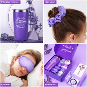 Gifts for Women, 15PCS Self Care Gifts for Women, Purple Relaxing Care Package, Unique Mothers Day Gifts Idea for Mom Her, Best Friend Gifts for Women