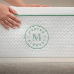 Martha Stewart SleepComplete Full Mattress in a Box, Medium-Firm Triple-Action Cooling Gel Memory Foam Mattress, Removable Coolweave Jacquard Cover, 12", White