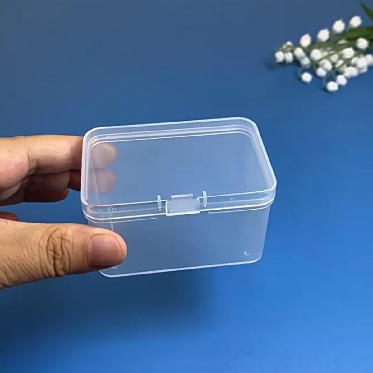 Farmer Mani Rectangular Clear Plastic Organizer Storage Box Containers 2.95x1.97x1.77 in,Small Containers, Small Plastic Containers Pack of 12