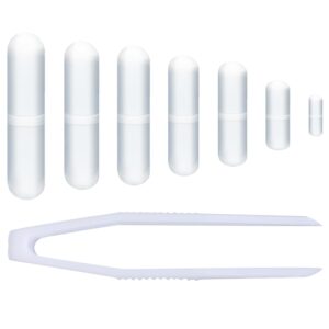 stonylab magnetic stir bar set, 8-piece ptfe-coated magnetic stir bar set with tweezer, assorted sizes for laboratory use, b type