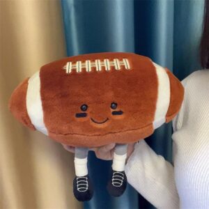 XIZHI 13" Cute Football Plush Toys Soft Stuffed Sport Throw Pillow Plush Ball Gift for Kids Birthday and Christmas Decoration (Rugby)