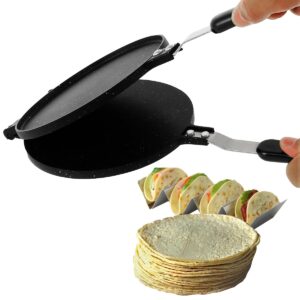 6.6 inch tortilla press pan non-stick flour tortilla press with bakelite handle heavy-duty aluminum tortilla dough press pan multipurpose tortilla press stove top pan for kitchen