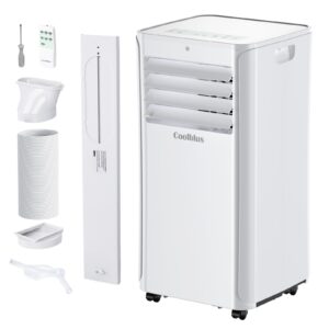 12000 btu portable air conditioners cool up to 550 sq.ft,3-in-1 ac unit with remote control/led display/installation kits & screwdriver/24hrs timer for home/office,12000btu