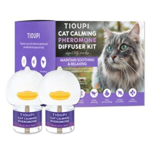 cat calming pheromone diffuser : cat calming diffuser advanced for cat anxiety stress - cat pheromone diffuser reduce cats spraying, fighting & scratching relaxuble calming for all of cats 48ml x 2