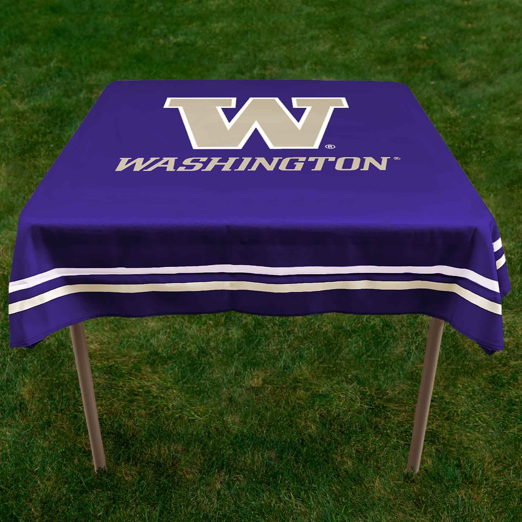 College Flags & Banners Co. Washington UW Huskies Logo Tablecloth or Table Overlay