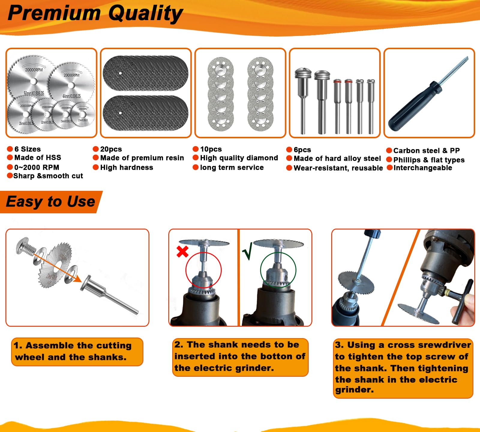 CAROTUPY Tungsten Carbide Burr Set 1/8" Shank，Die Grinder Bits with Sanding Drums and Cutting Wheel Set, 195Pcs Pratical Sanding Bits Kit for Metal, Wood, Plastic, Glass