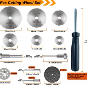 CAROTUPY Tungsten Carbide Burr Set 1/8" Shank，Die Grinder Bits with Sanding Drums and Cutting Wheel Set, 195Pcs Pratical Sanding Bits Kit for Metal, Wood, Plastic, Glass