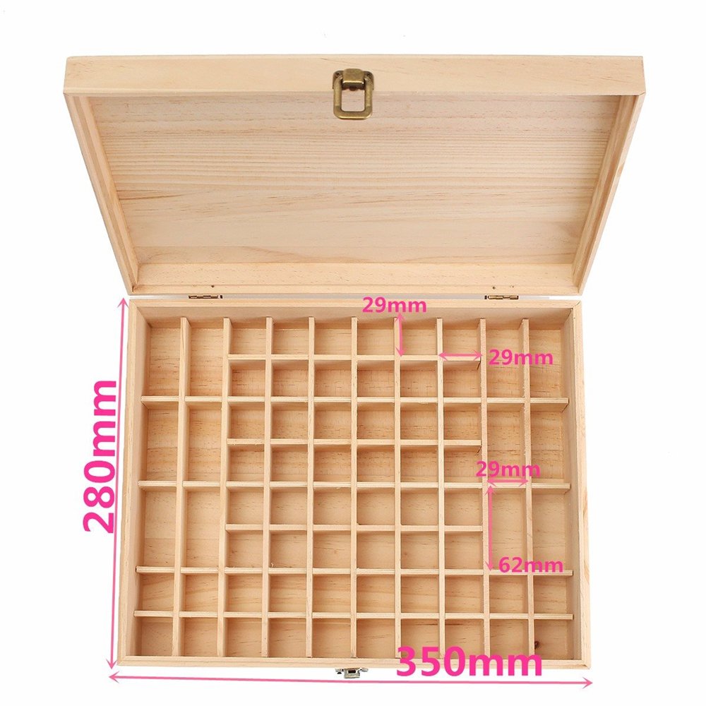 xixibuy Wooden Essential oil kit, Essential oil holder, Essential oil storage organizer Travel Display, Holds 68 Bottles with Oil opener, Stickers, Perfume test paper