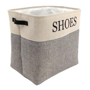 Shoe Storage Bin and Organizer for Hallway, Entryway or Mudroom. Space saver for many pairs of footware to store in one stylish container.