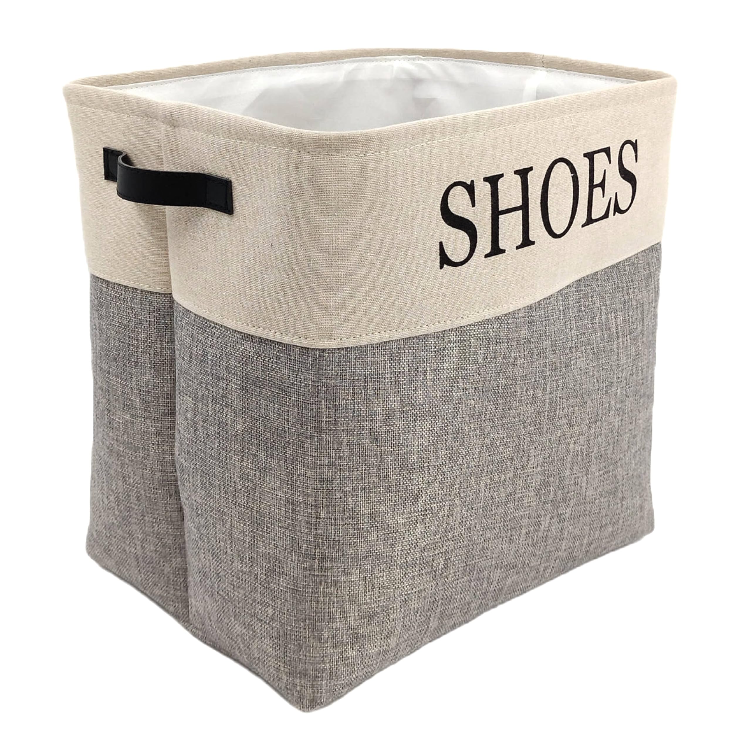 Shoe Storage Bin and Organizer for Hallway, Entryway or Mudroom. Space saver for many pairs of footware to store in one stylish container.