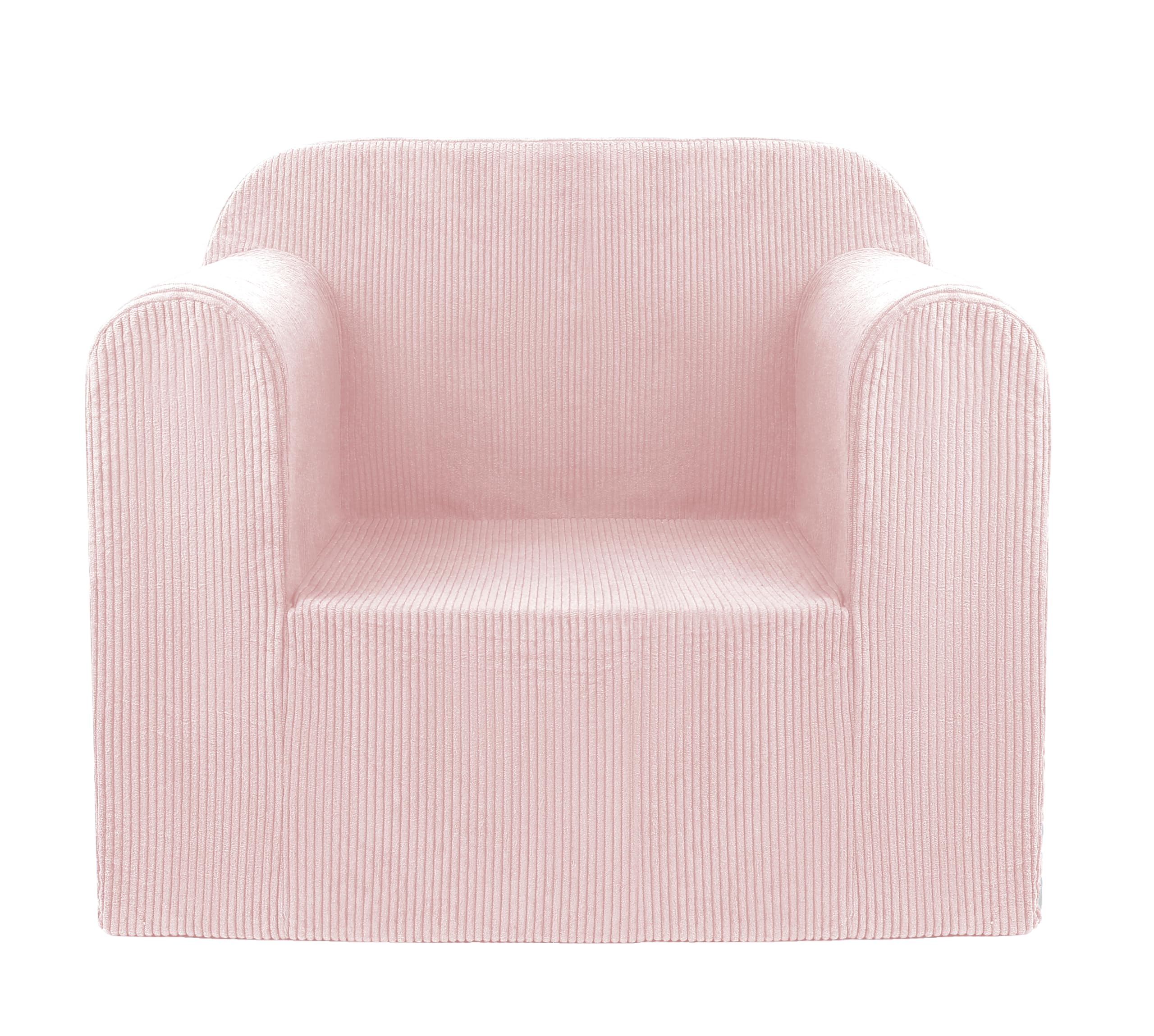 Gurxien Toddler Corduroy Couch Thick Foam Bean Bag Chair Snuggle-Soft Armchair Kids Soft Cuddly Reading Fuzzy Baby Chair Suit for 1-6 T Light Pink