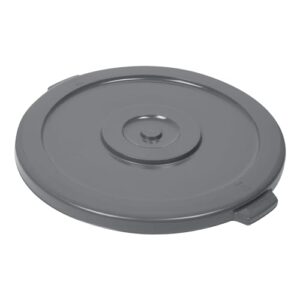 restaurantware - lid only: rw clean waste container lid, 1 round trash can lid - waste bin sold separately, for 44 gallon dustbin, built-in handle, gray plastic garbage can lid, heavy-duty