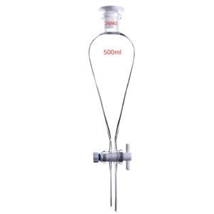 laboratory equipment 500ml pear-shaped separating funnel glass separating liquid essential oil separating funnel (500ml)