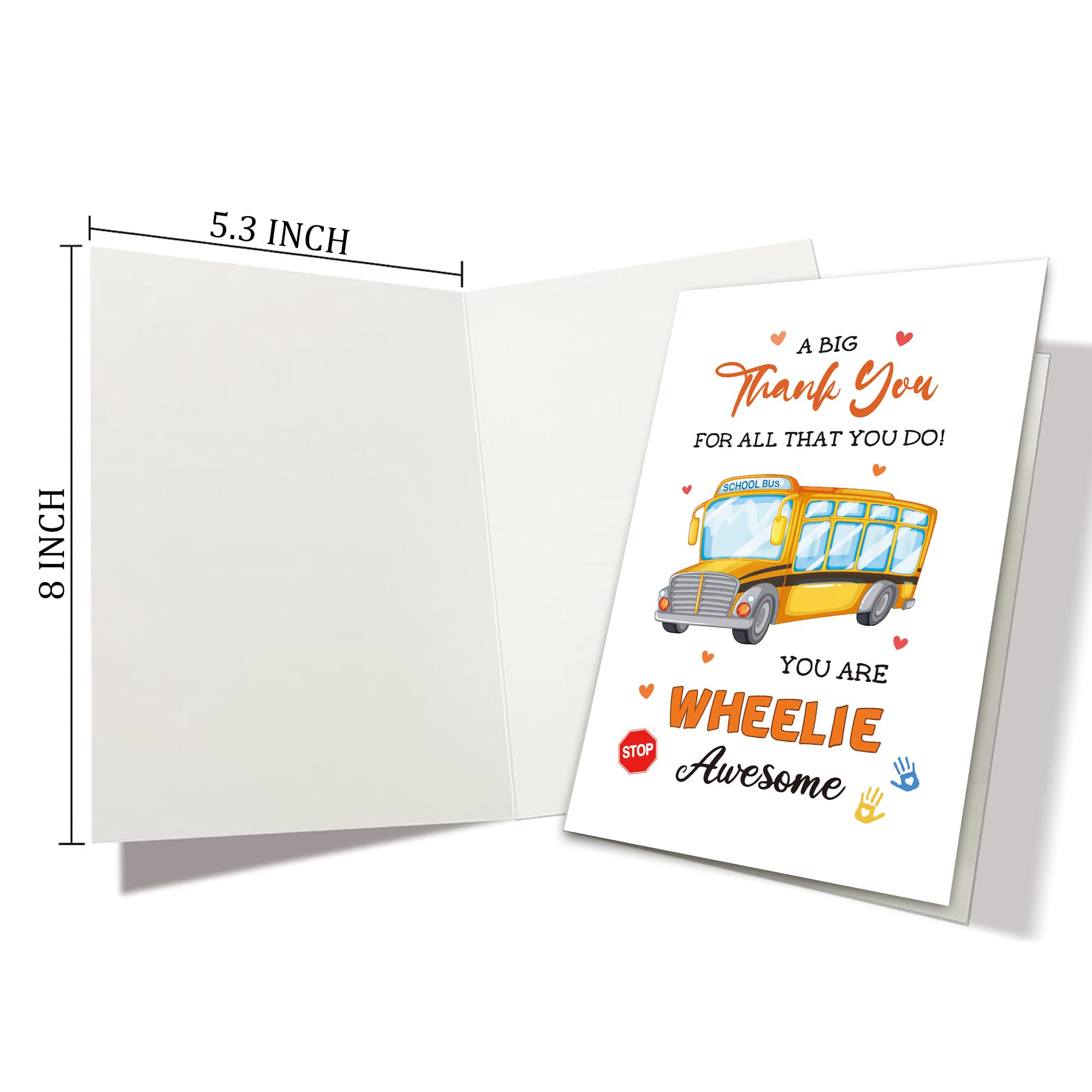 Heyshoo School Bus Driver Thank You Card, School Bus Driver Appreciate Gift, End of Year Gift for Bus Driver, Awesome Bus Driver Retirement Card