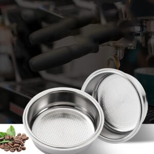 Stainless Steel Coffee Filter,51mm Pressurized Porous Filter, Single Cup Basket Espresso Filter Basket,Stainless Steel Pressurized Mesh Coffee Filters,Coffee Machine Replacement Accessories