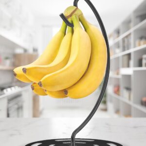 Coopenju Banana Holder Stand Stainless Steel, Modern Banana Tree Hanger with Larger Base & Won't Topple Over, Banana Hanger Rack for Any Kitchen Countertop