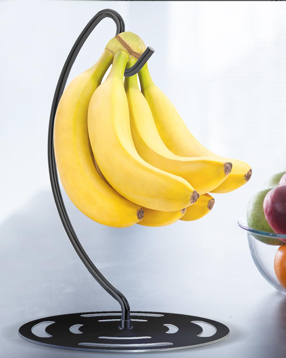 Coopenju Banana Holder Stand Stainless Steel, Modern Banana Tree Hanger with Larger Base & Won't Topple Over, Banana Hanger Rack for Any Kitchen Countertop