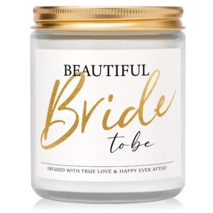 bride gifts, beautiful bride to be gifts - lavender scented candles, bridal shower gifts, bachelorette gifts for bride, engagement gift, engagement gifts for her, couples