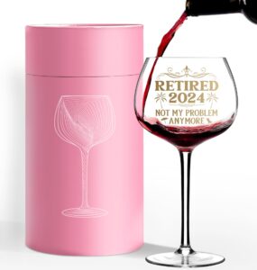 neweleven retirement gift for woman 2024 - happy retirement gifts - coworker leaving gifts, farewell gifts, retirement decorations, farewell goodbye gifts for coworkers, friends - 16 oz wine glass