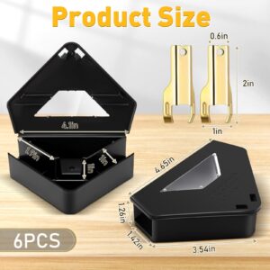 Qualirey 6 Pcs Mouse Bait Station with Key Required Mouse Stations Mice Traps Bait Boxes Mice Station for Small Mice Indoor Outdoor, Keeps Children Safe, Bait Not Included