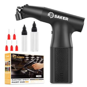 saker electric paint sprayer for car paint scratch repair, cordless handheld airbrush for cars high power spray paint gun for painting cabinet,paint repair and diy(1 gear 0.5 mm)