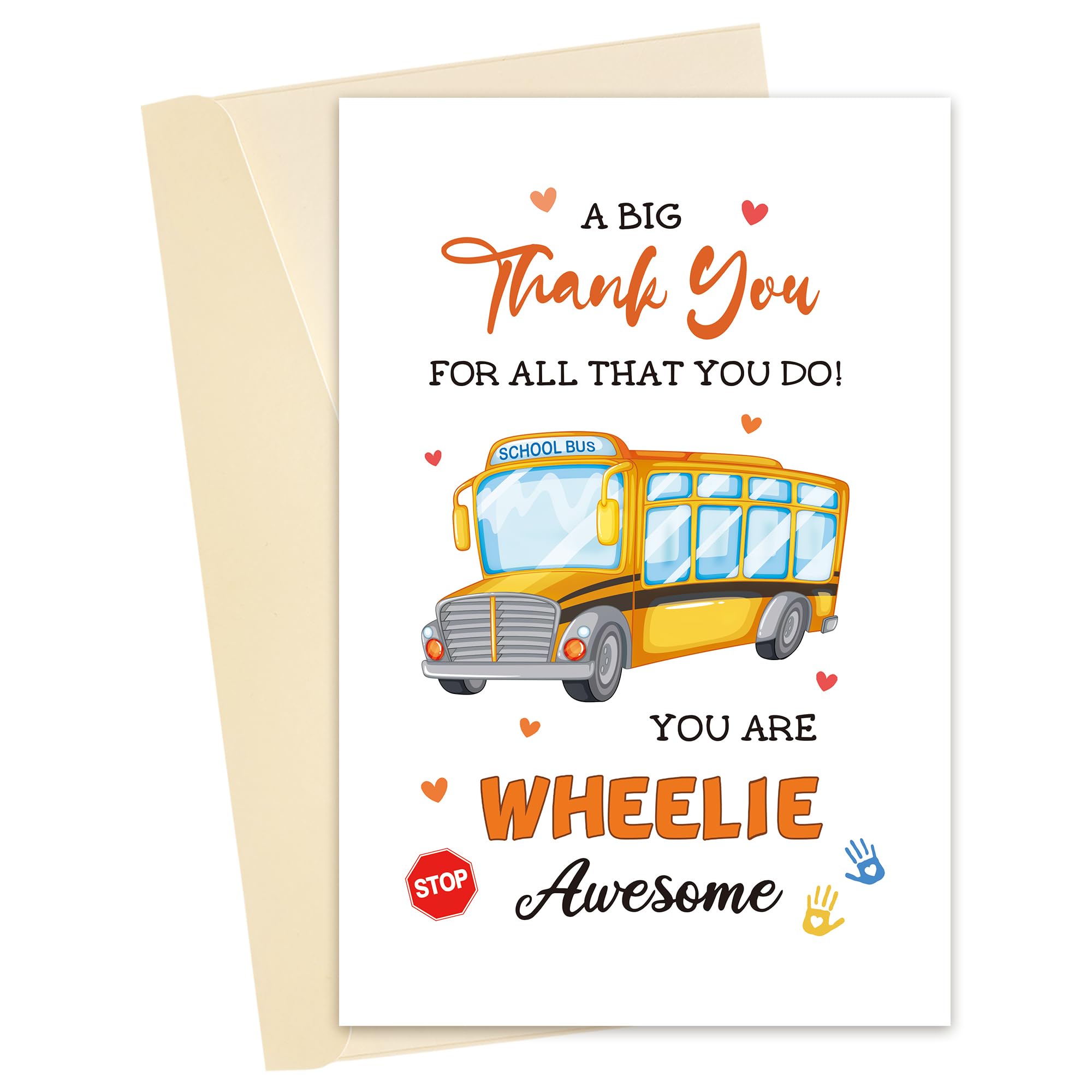 Heyshoo School Bus Driver Thank You Card, School Bus Driver Appreciate Gift, End of Year Gift for Bus Driver, Awesome Bus Driver Retirement Card