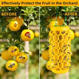 Jahy2Tech 2 Pcs Wasp Trap,Carpenter Bee Trap,Wasp Traps Outdoor Hanging,Yellow Jacket Trap Wasp Killer Insect Catcher, Reusable Wasp Deterrent Outdoor Sticky Bug Board Bee Traps Catcher Wasp Repellent