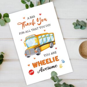 Heyshoo School Bus Driver Thank You Card, School Bus Driver Appreciate Gift, End of Year Gift for Bus Driver, Awesome Bus Driver Retirement Card