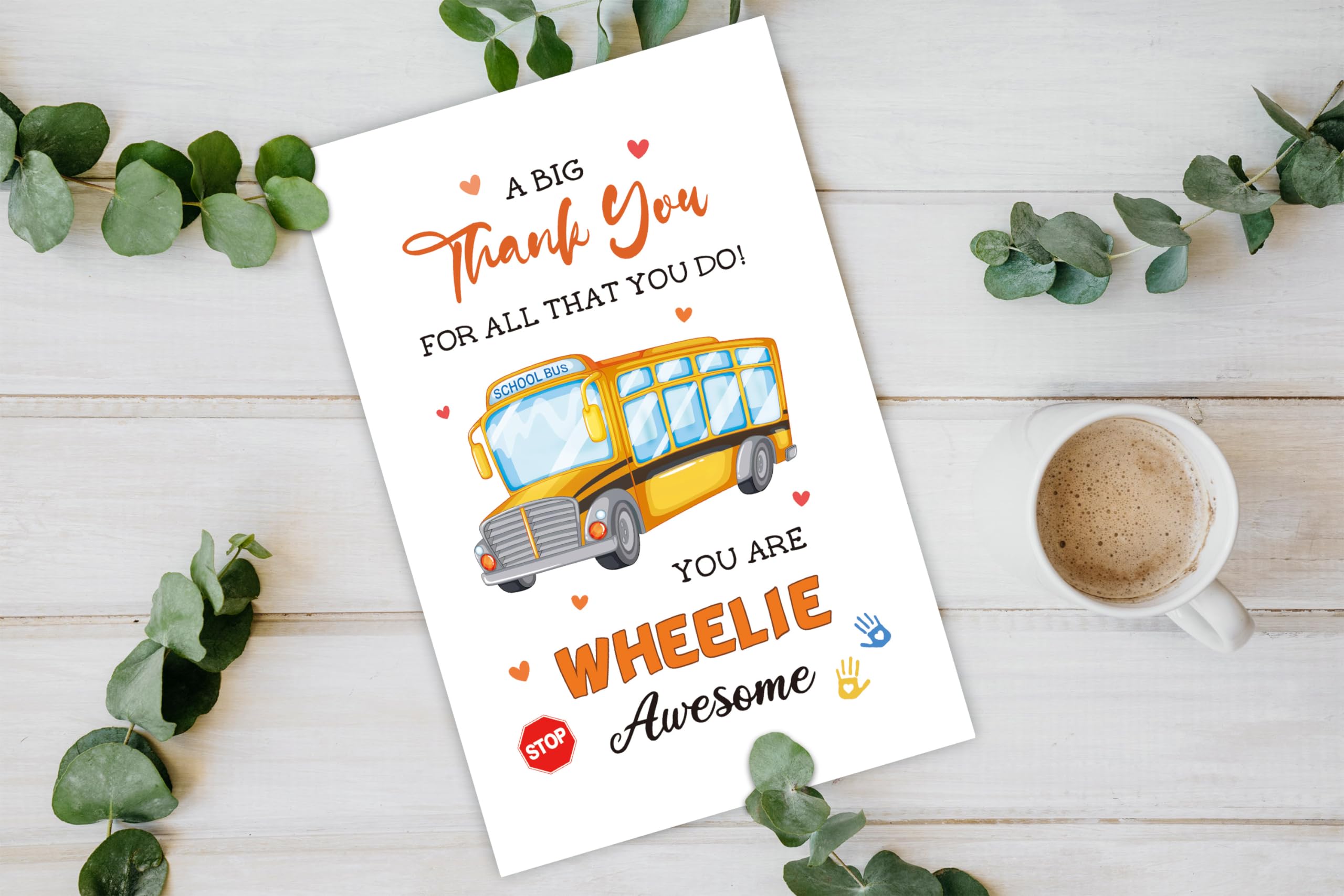 Heyshoo School Bus Driver Thank You Card, School Bus Driver Appreciate Gift, End of Year Gift for Bus Driver, Awesome Bus Driver Retirement Card