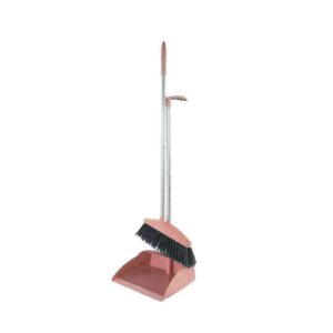 broom and dustpan set for home indoor 180 rotatable standing storage buckle type brooms and dustpan set with scraping teeth and scraper deep cleaning suitable for home