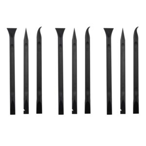 jianling 3 sets black small plastic multi purpose scraper tool wide scraper narrow scraper sharp scraper no scratch cleaning tool remove label stickers grease paint candle wax dirt