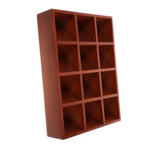 pretyzoom wooden display stand figure storage rack wooden cubby shelf hanging figurine display compartment shelf compartment floating shelf wall hanging figurine shelves