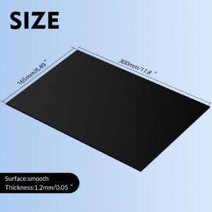 Frddiud Laser Engraving Blank ABS Double Color Plastic Sheet, 11.8x6.49x0.05 inch Materials Double Color Plastic Sheet for Interior Signs, Badges (Black)